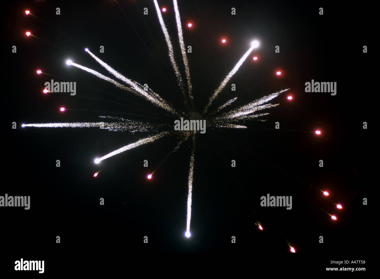 Exploding firework at Guy Fawkes Bonfire Night firework display 5th ...