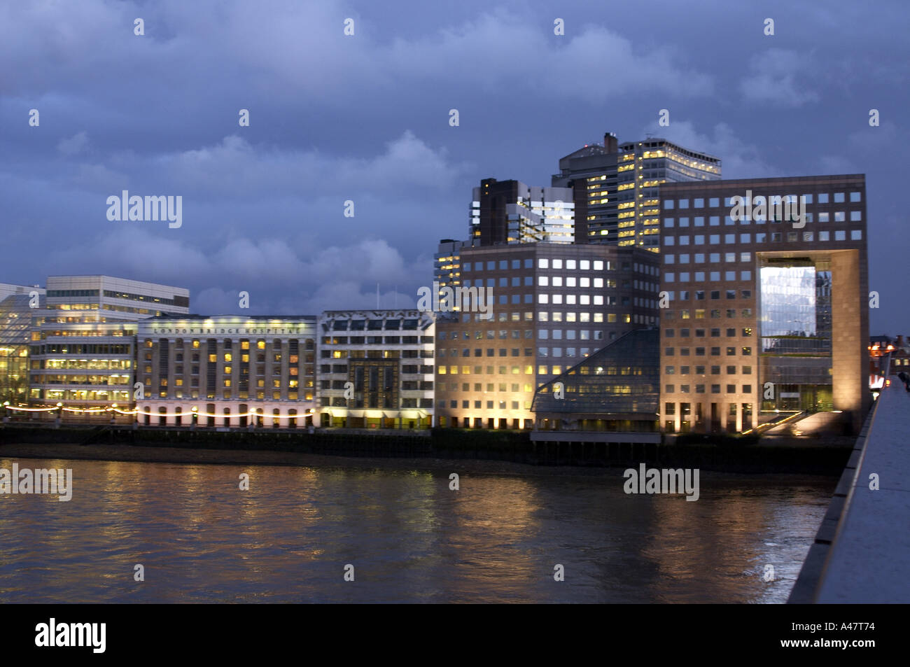 One London Bridge on the South bank of River Thames form London Bridge ...