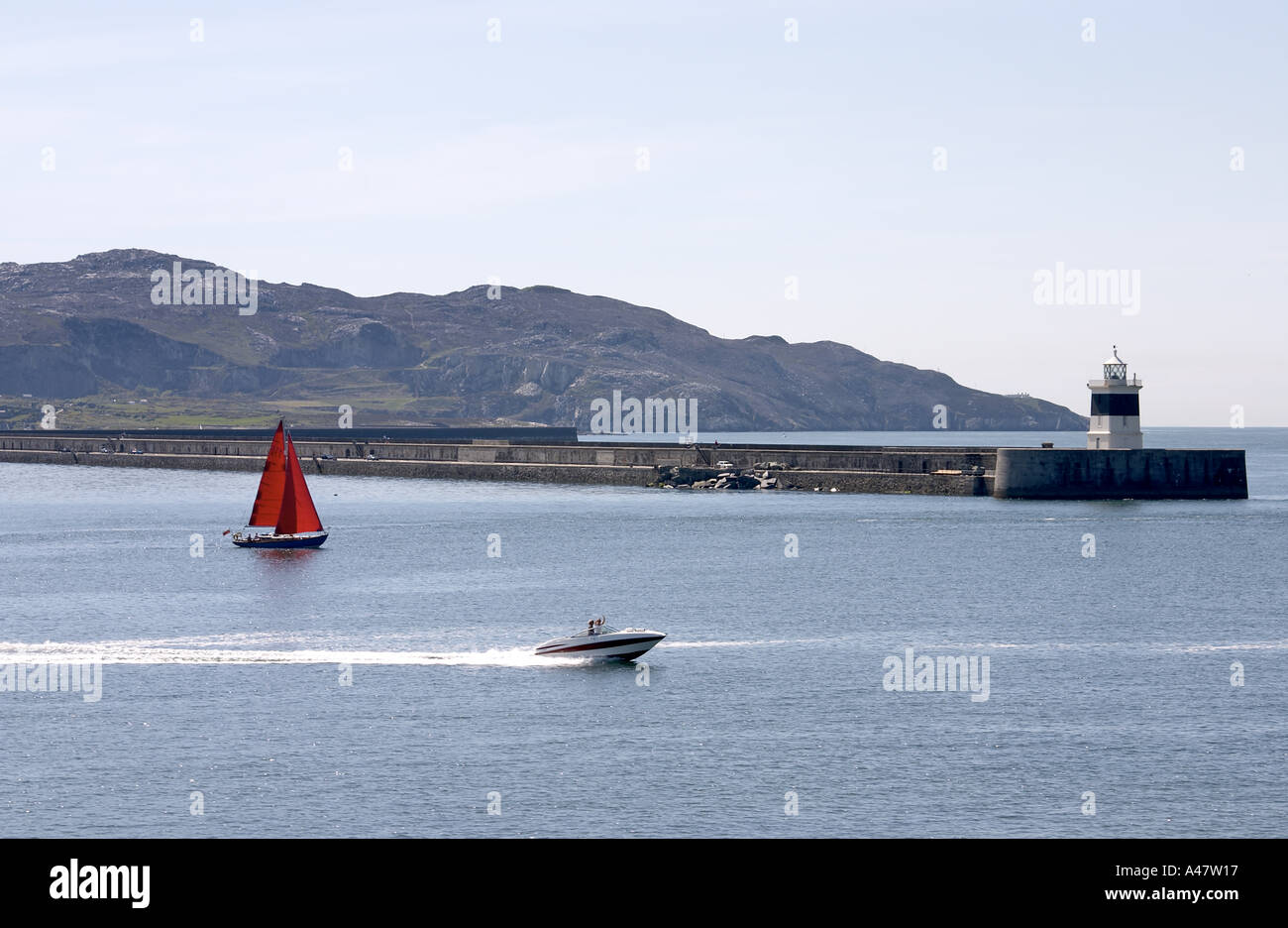 Holyhead harbour lighthouse hi-res stock photography and images - Alamy
