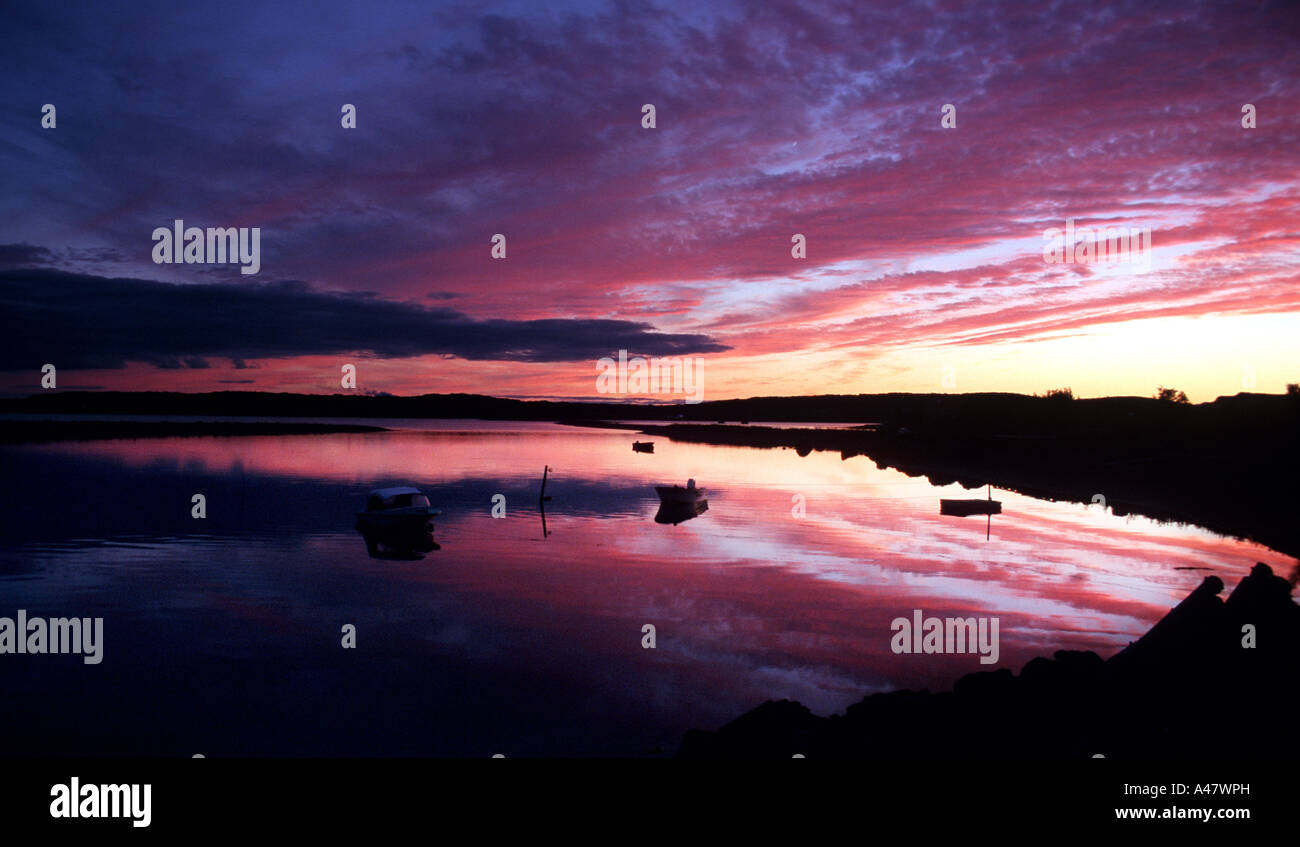 A dramatic sunset at Carleton in Gaspesie Quebec Stock Photo - Alamy