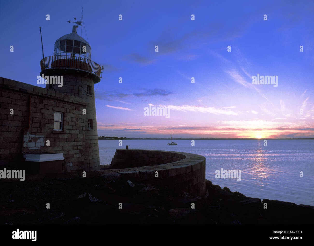 Howth Harbour lighthouse, Dublin, Ireland Stock Photo - Alamy