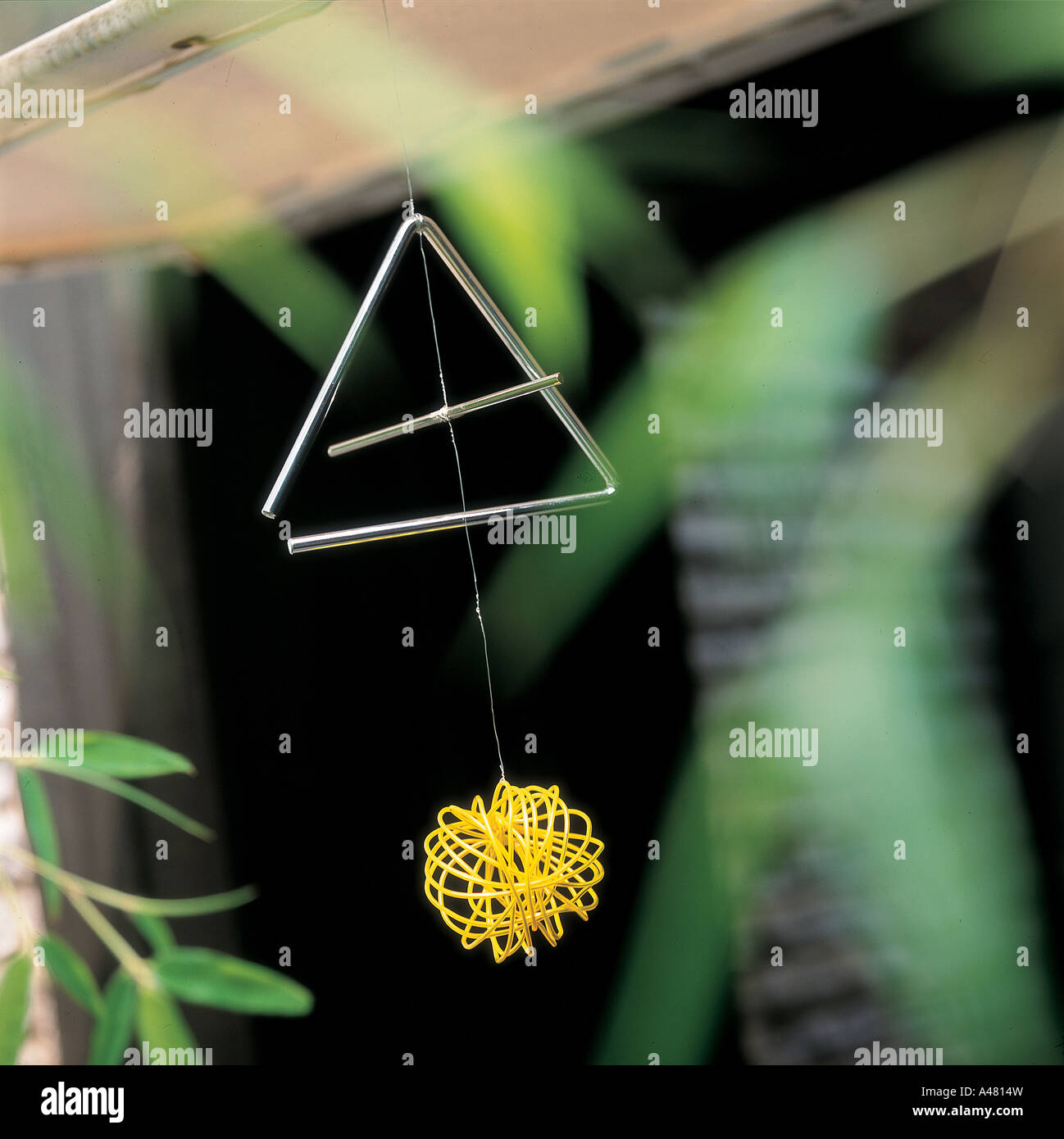 Close-up of a wind chime Stock Photo - Alamy