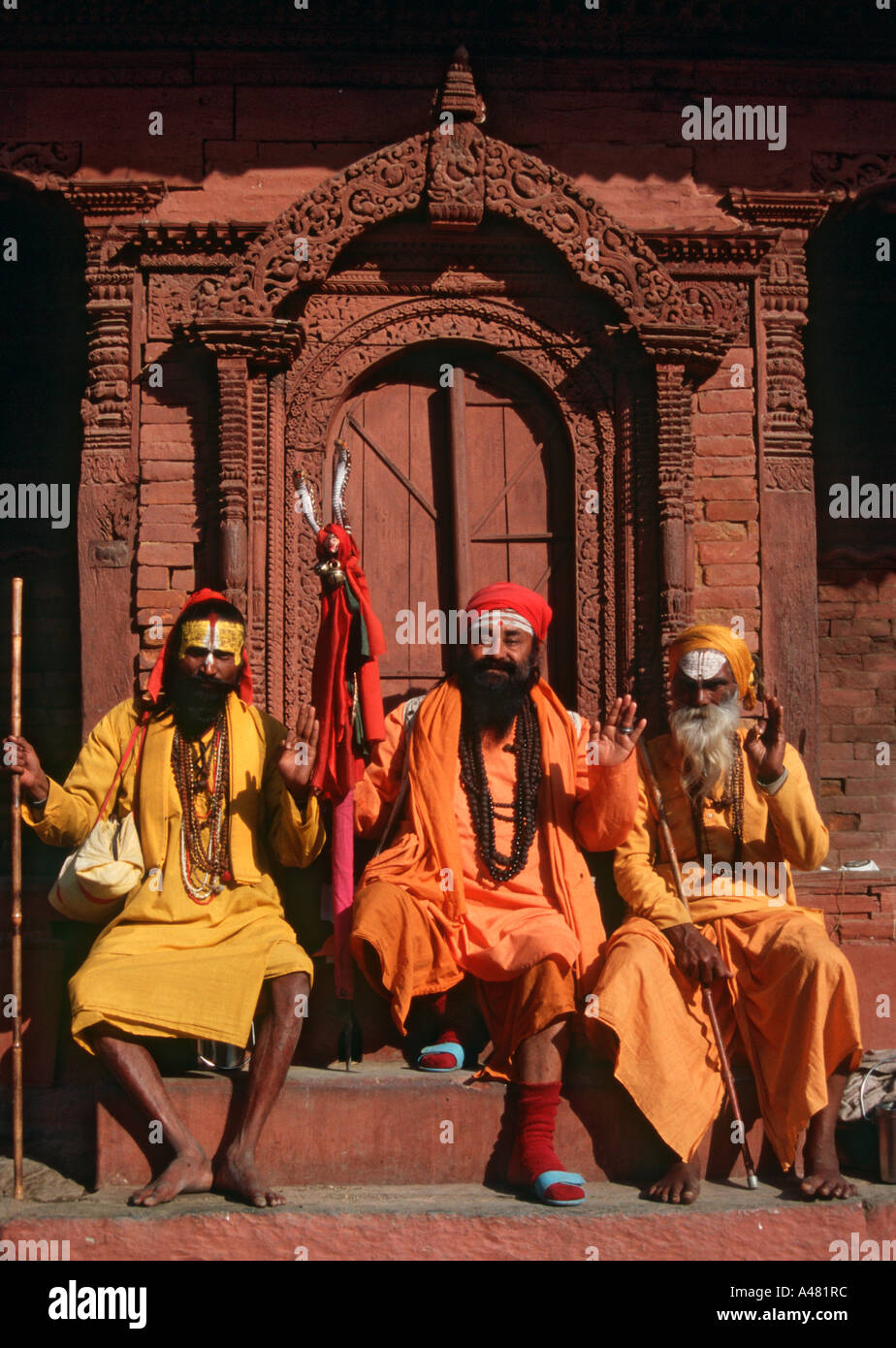 Holy men in Kathmandu, Nepal Stock Photo - Alamy