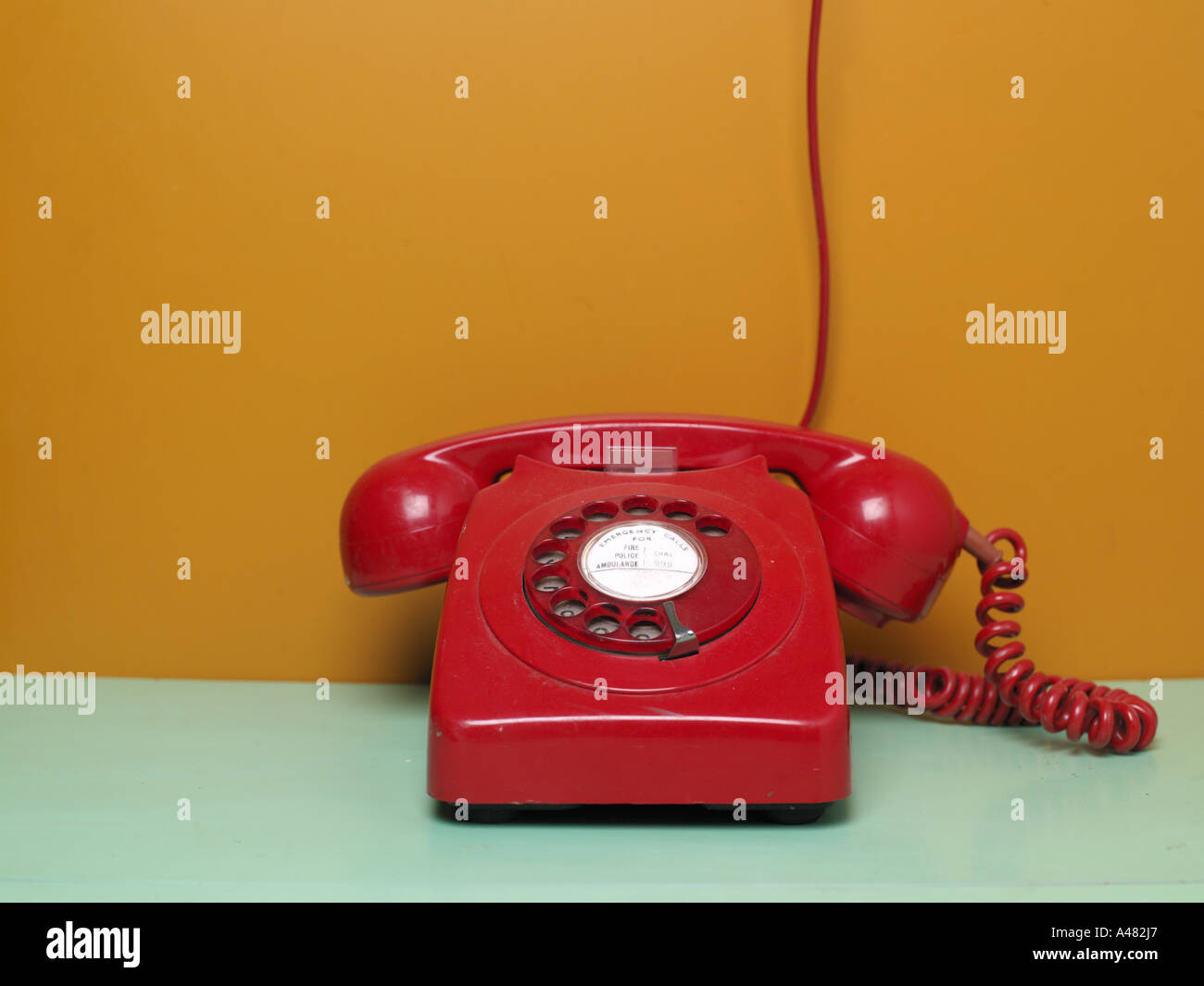 Classic red telephone Stock Photo - Alamy