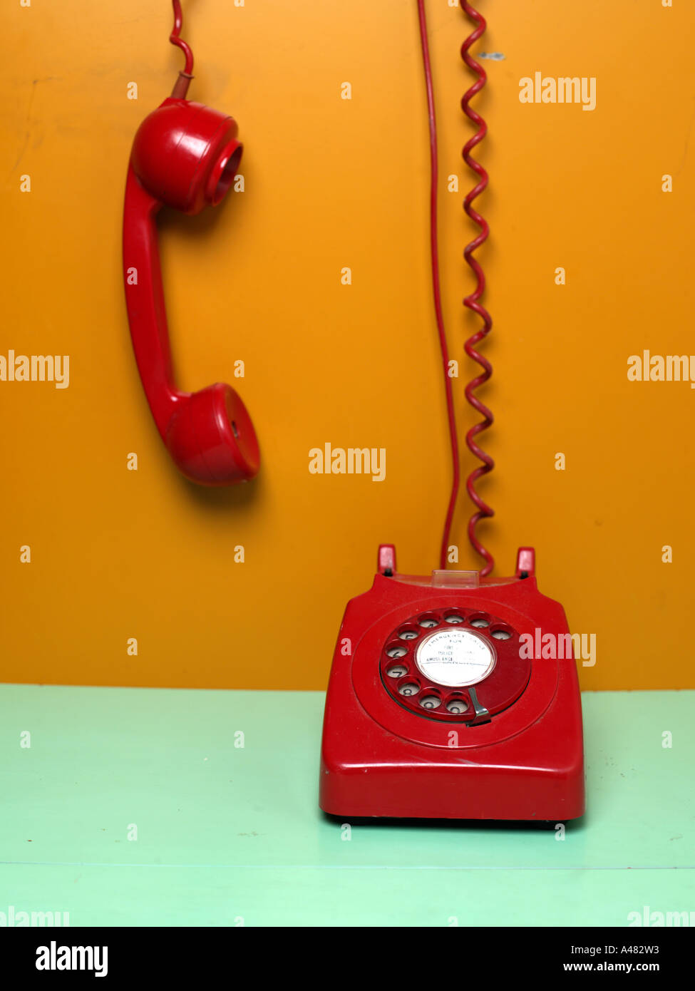 Classic red telephone Stock Photo - Alamy