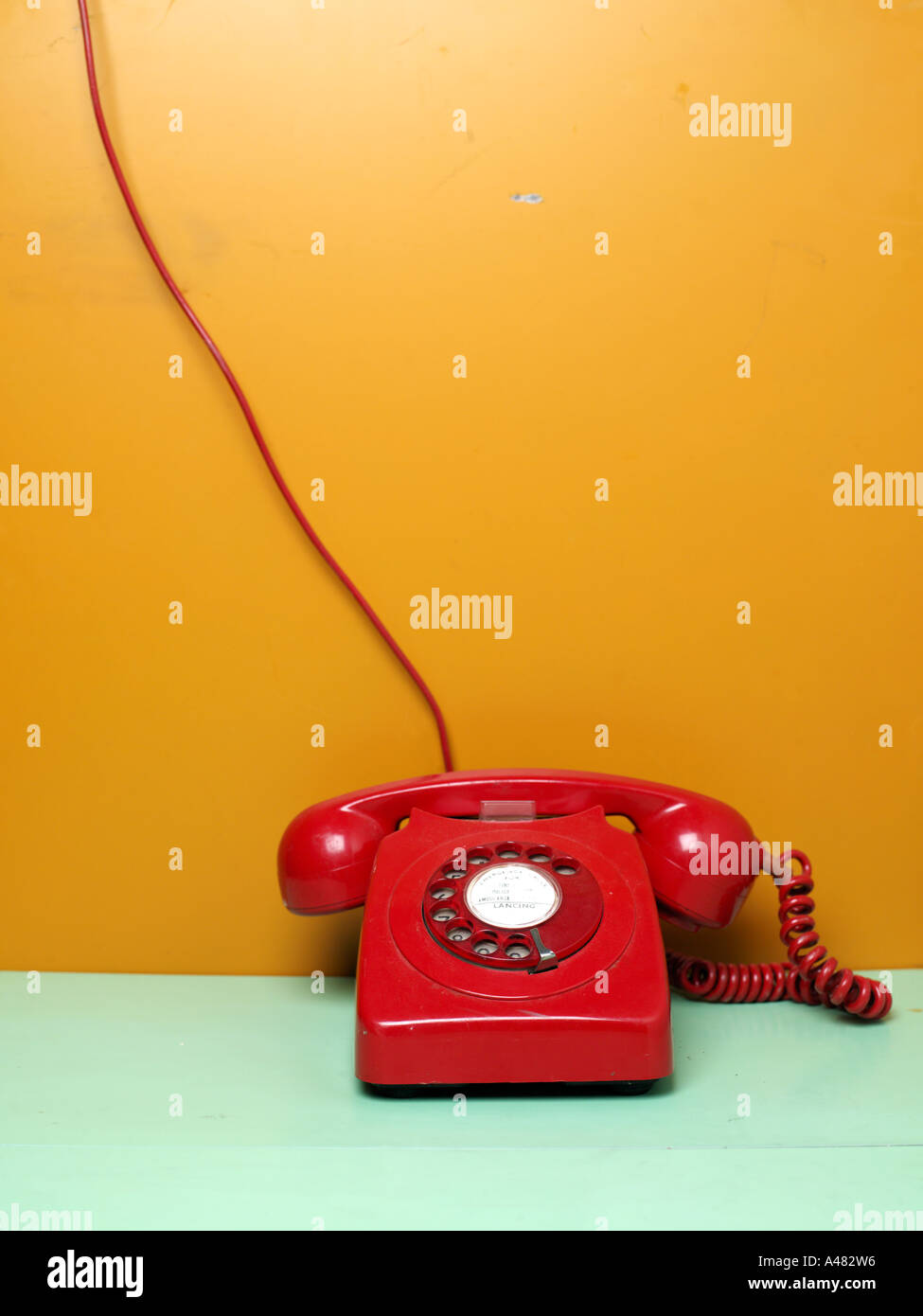 Classic red telephone Stock Photo - Alamy