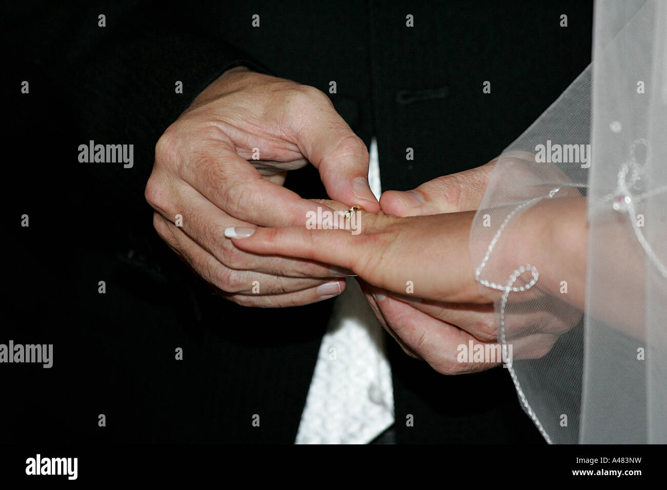 Placing ring on finger hi-res stock photography and images - Alamy