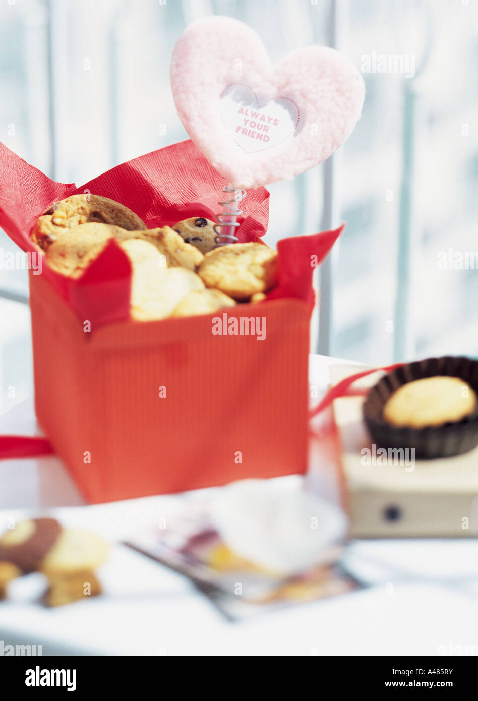 Close-up of cookies in a box Stock Photo - Alamy