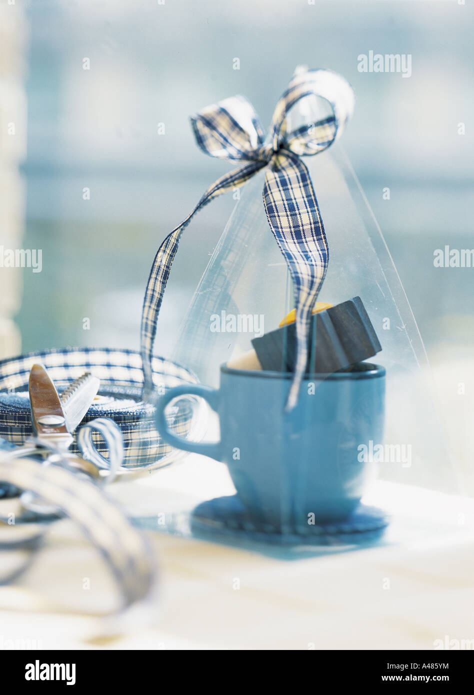 Close-up of a wrapped gift Stock Photo - Alamy