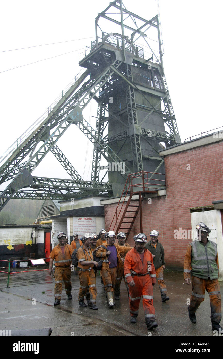Miners Heading for Baths After Shift Tower Colliery Hirwaun Rhondda ...
