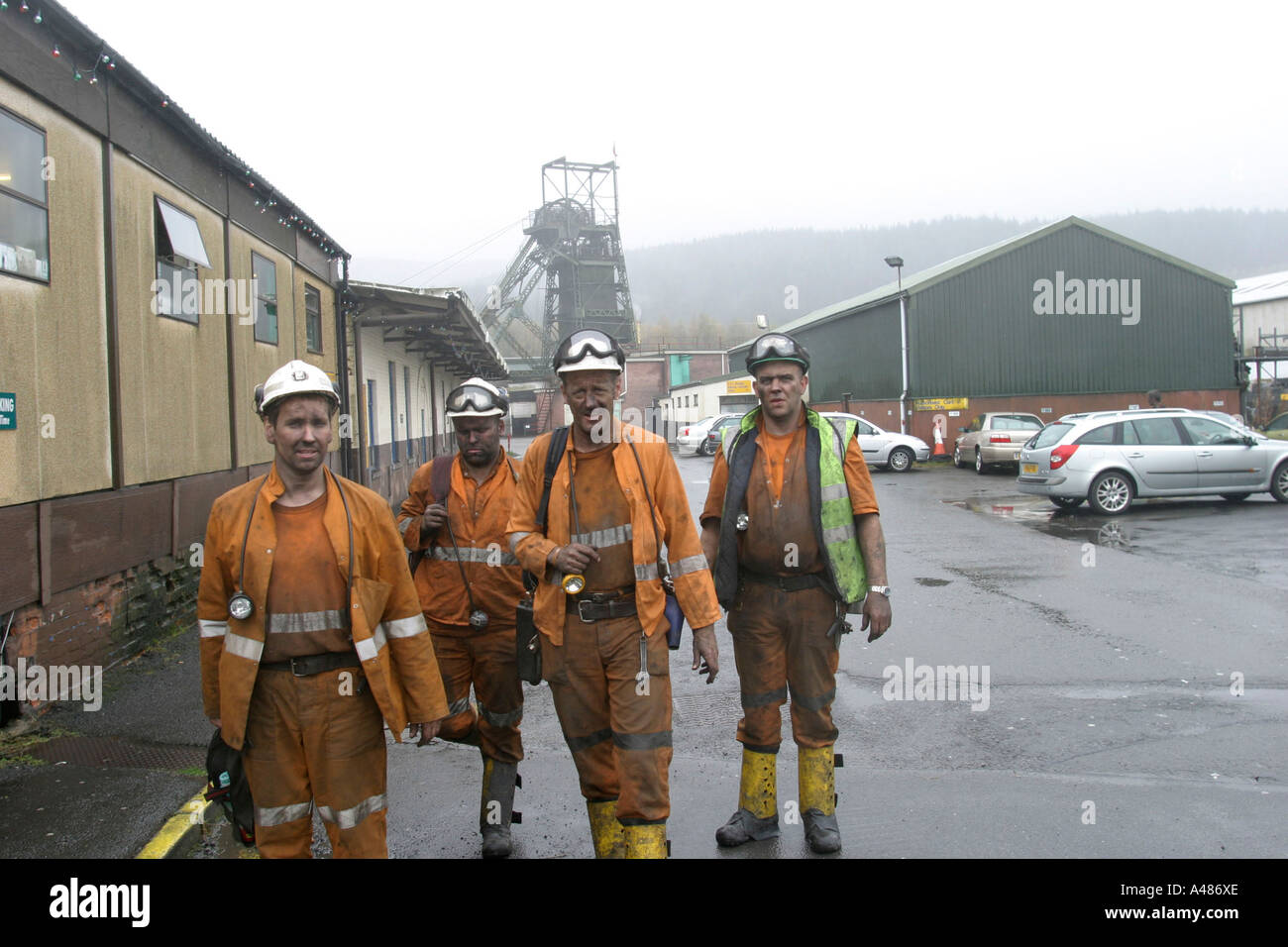 Miners Heading for Baths After Shift Tower Colliery Hirwaun Rhondda ...