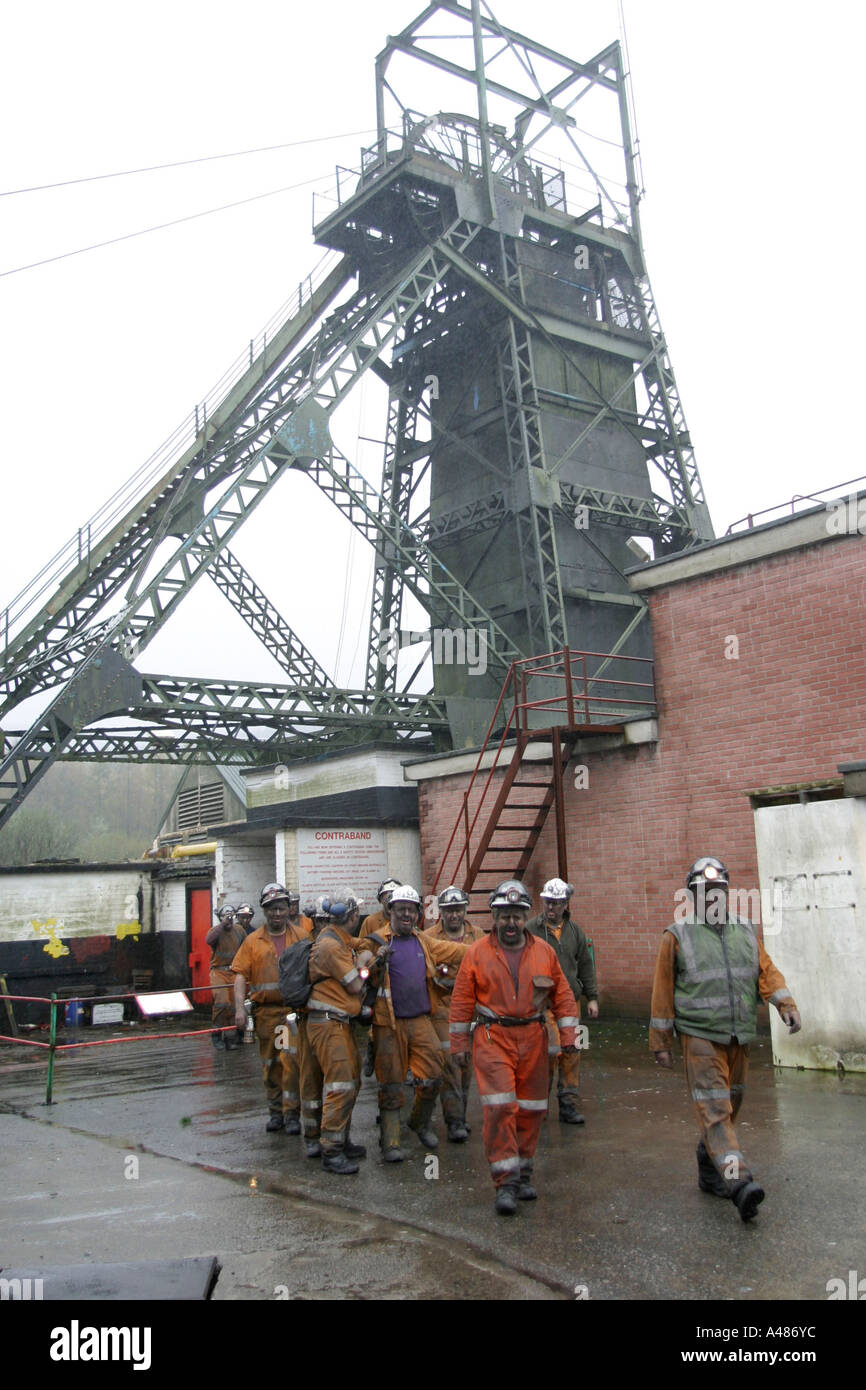 Miners Heading for Baths After Shift Tower Colliery Hirwaun Rhondda ...
