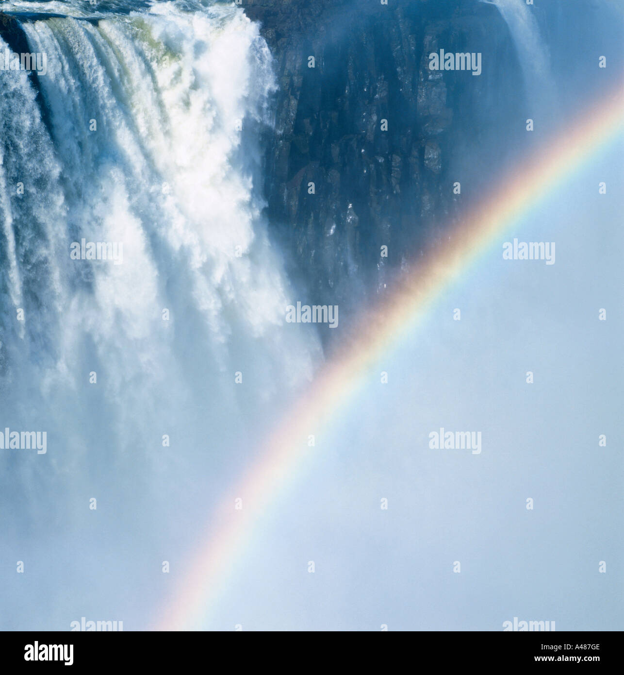 Rainbow at the Victoria Falls Stock Photo - Alamy