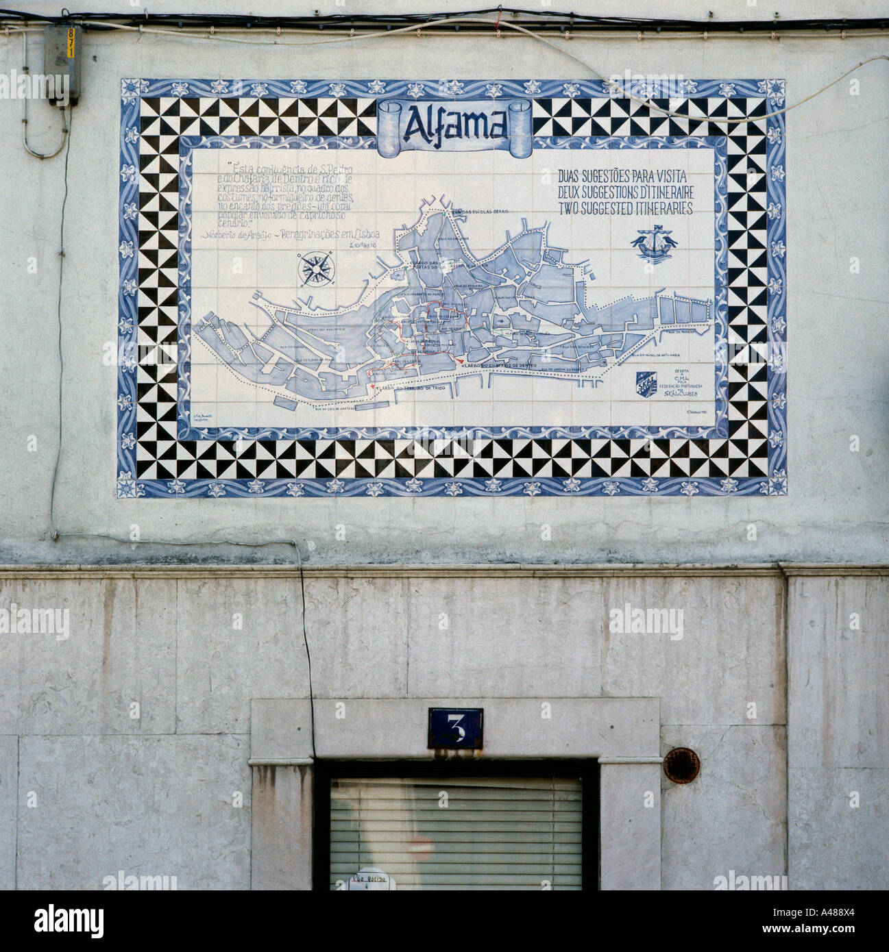 Map of the Alfama Stock Photo - Alamy