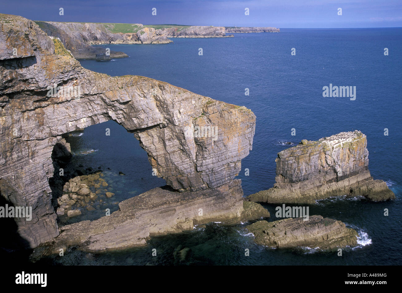 Green Bridge of Wales Pembrokeshire Wales UK Europe Stock Photo - Alamy