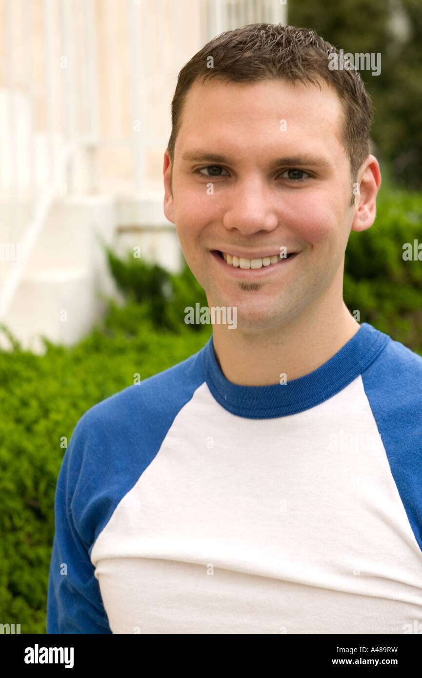 Young man smiling, portrait Stock Photo - Alamy