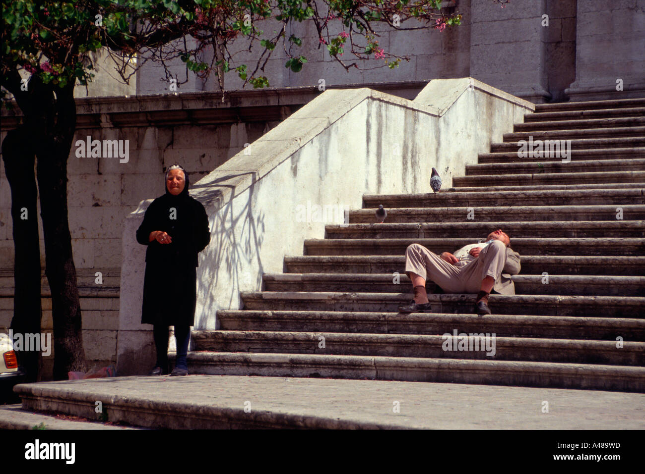 People on staircase Stock Photo - Alamy