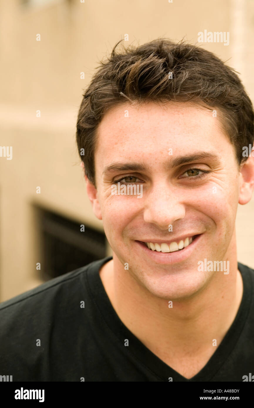 Young man smiling, portrait Stock Photo - Alamy