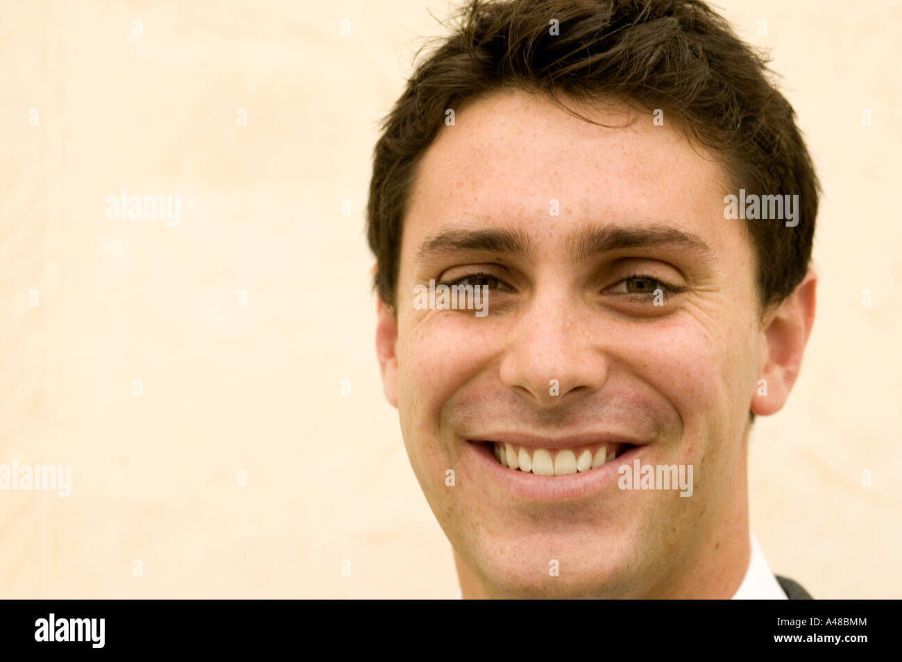 Businessman smiling, portrait Stock Photo - Alamy