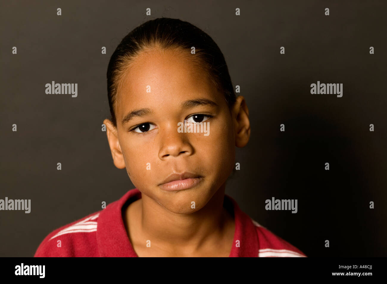 Boy contemplative, portrait Stock Photo - Alamy