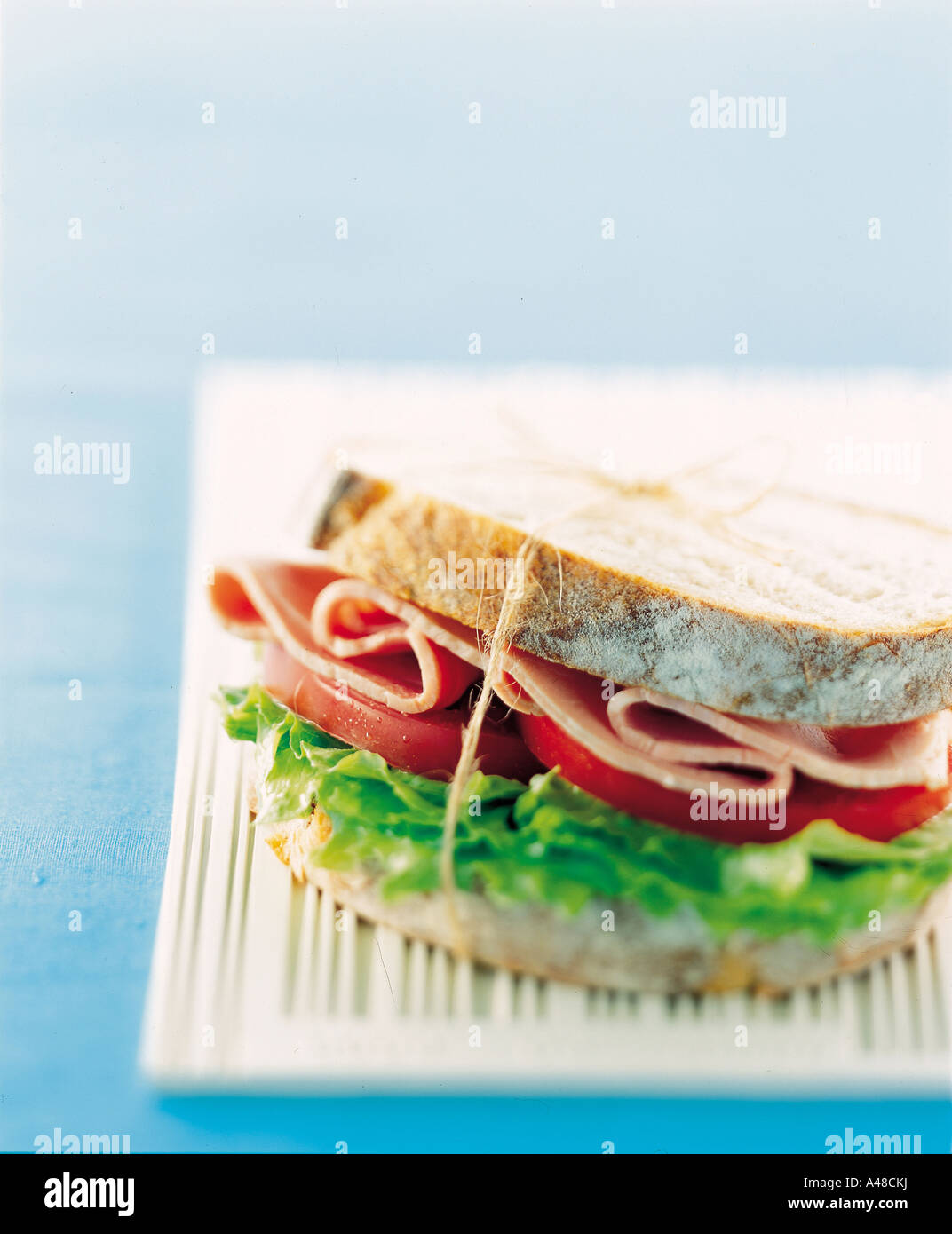 Close-up of a ham sandwich Stock Photo - Alamy