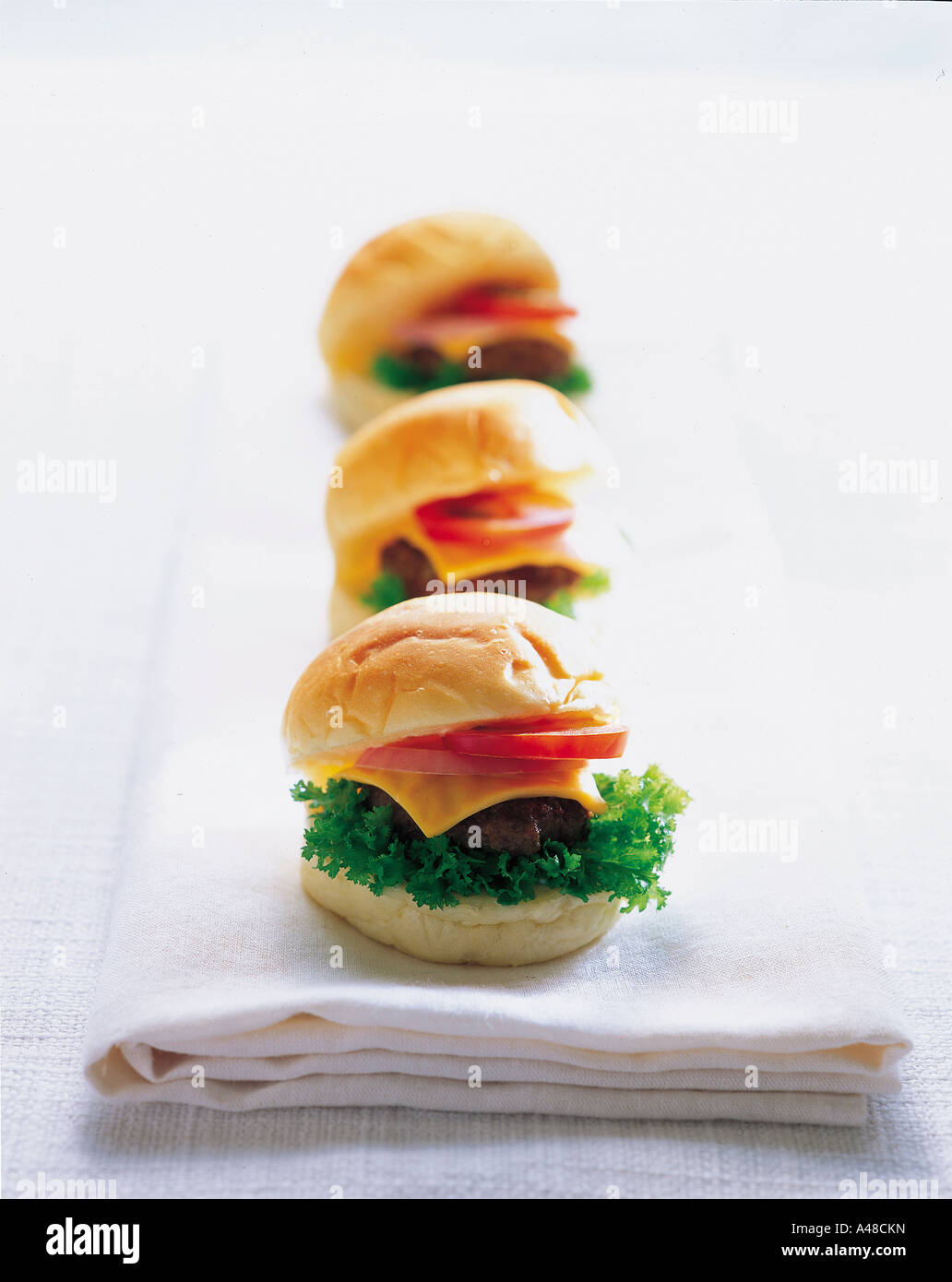 Close-up of mini burgers Stock Photo - Alamy