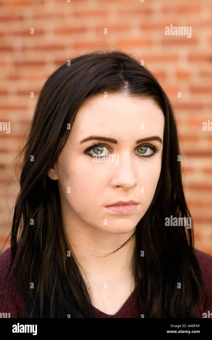 Young woman looking, portrait Stock Photo - Alamy