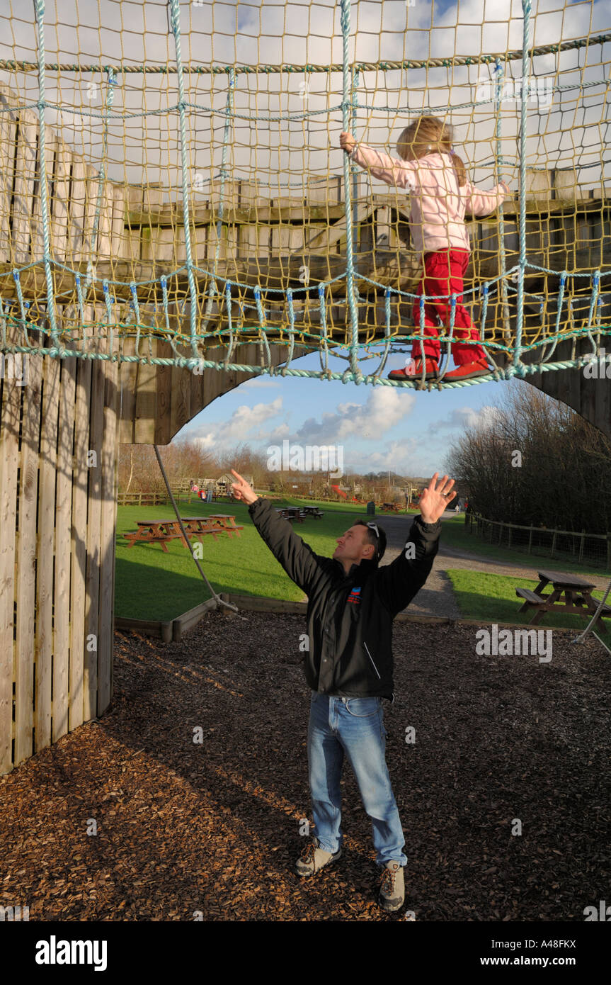 Adventure playground Folly Farm Pembrokeshire Wales UK Europe Stock ...