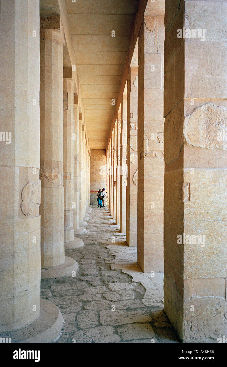 Square and circular columns of the second colonnade at the magnificent ...