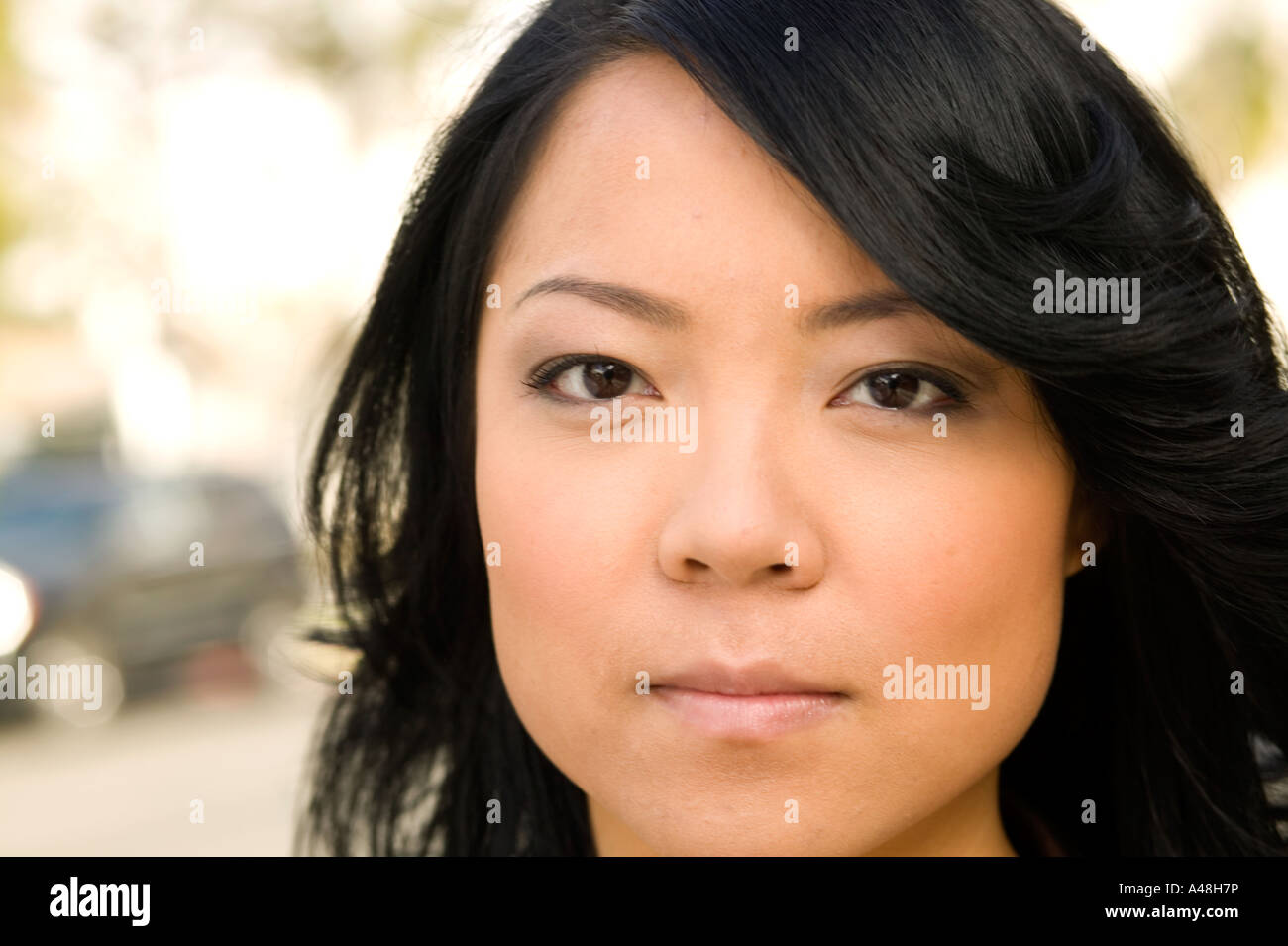 Young woman contemplating, portrait Stock Photo - Alamy