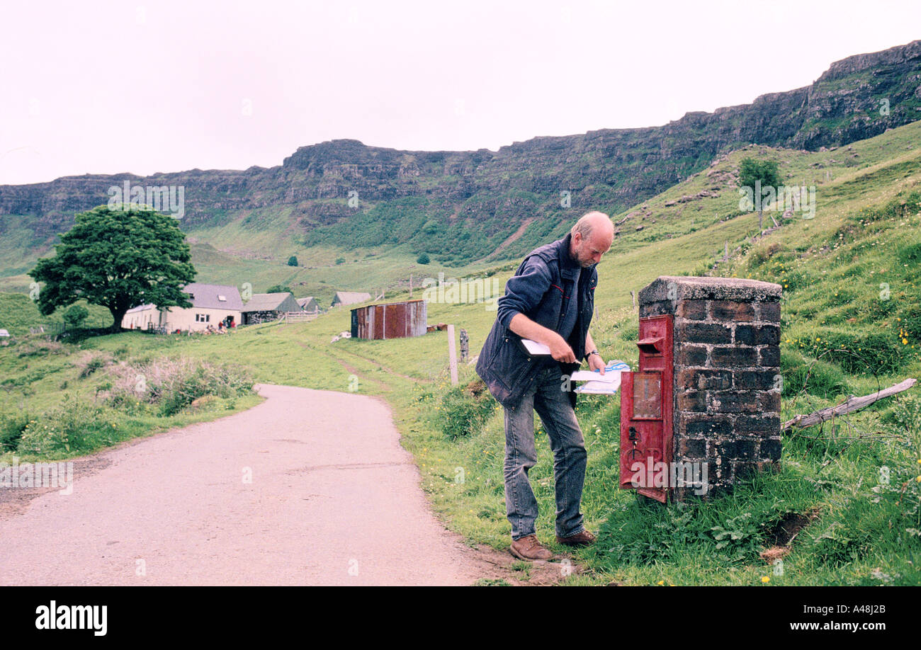 isle of eigg scotland john cormack the postman on his rounds 1997 Stock ...