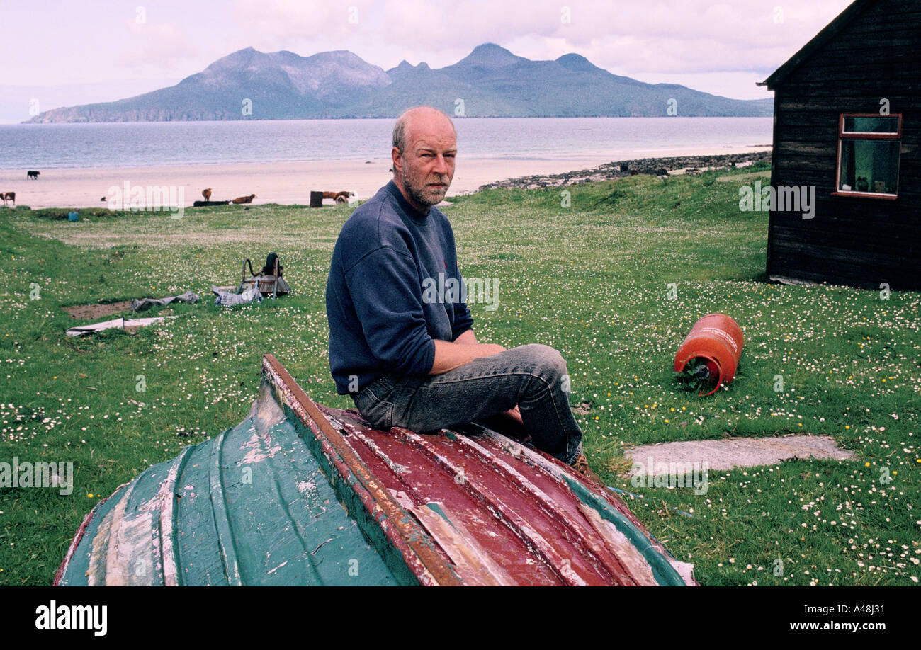 The Isle of Eiggs postman John Cormack at home.Post is delivered to the ...