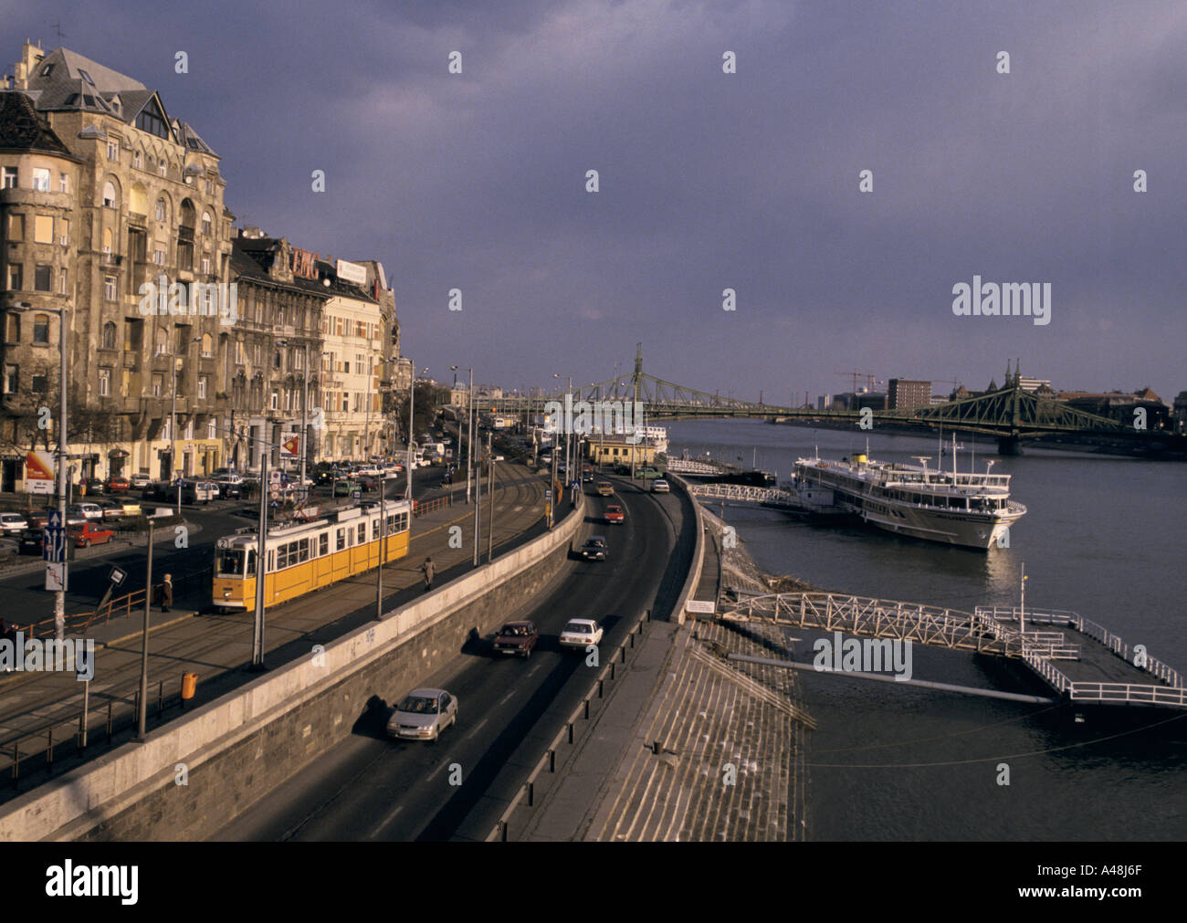 danube waterfront budapest Stock Photo - Alamy