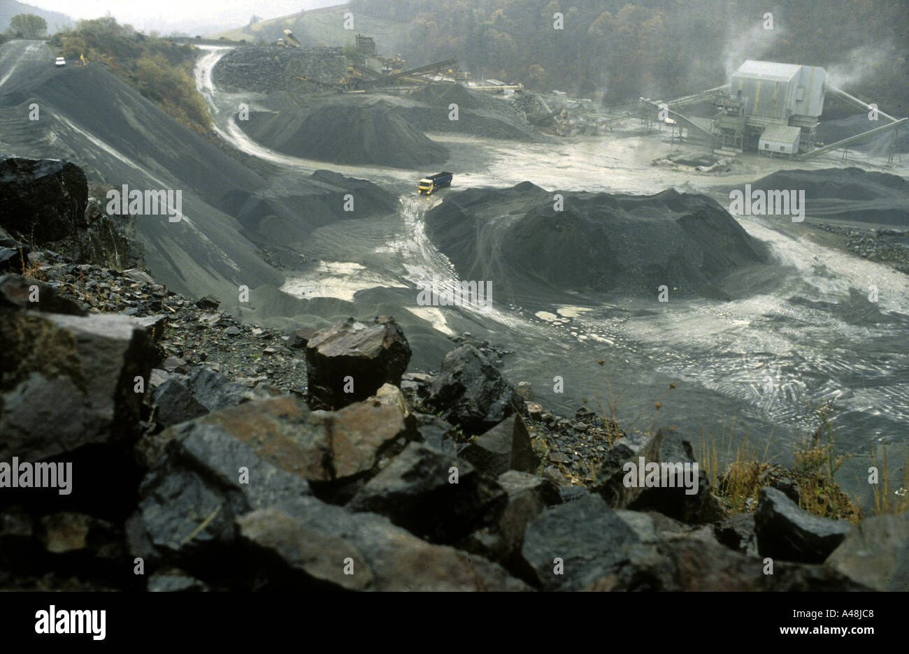granite quarry southeast france Stock Photo - Alamy