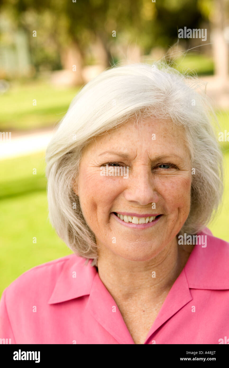 Senior woman smiling, portrait Stock Photo - Alamy