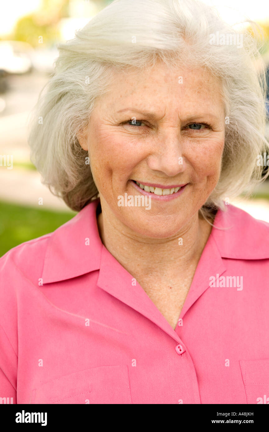 Senior woman smiling, portrait Stock Photo - Alamy