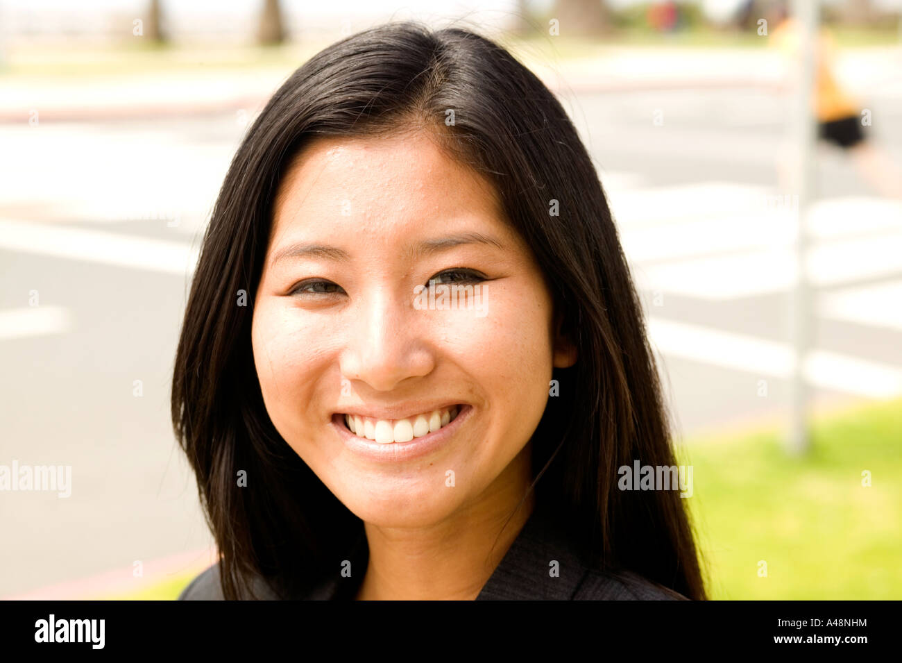Horizontal image pleased woman hi-res stock photography and images - Alamy