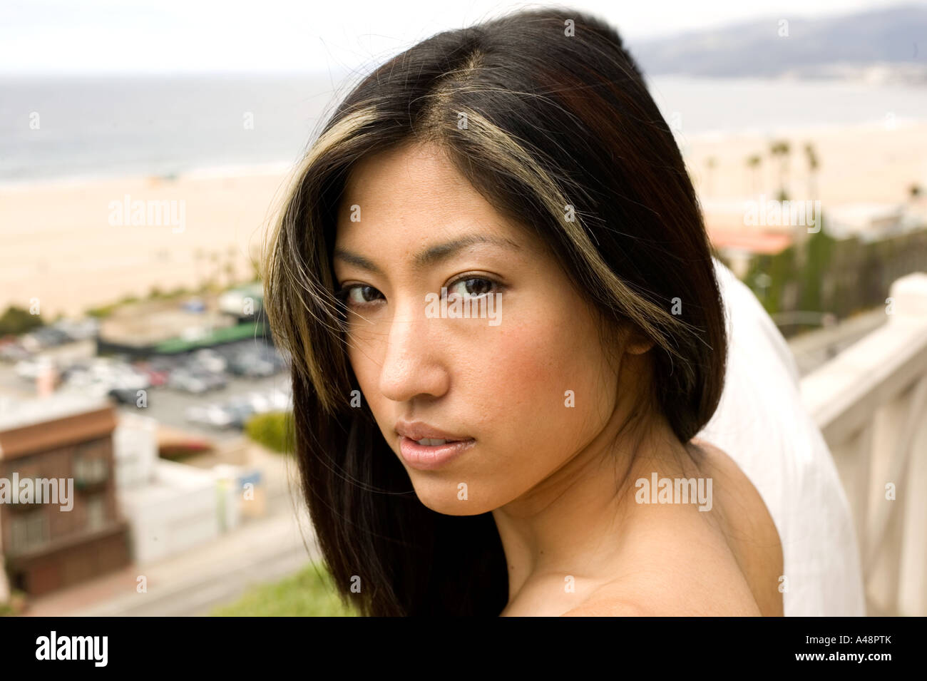Young woman contemplative, portrait Stock Photo - Alamy
