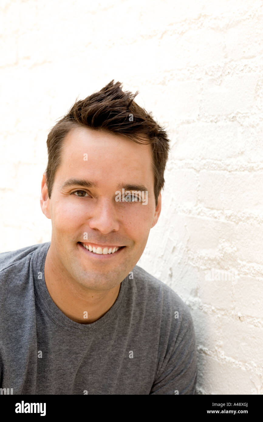 Young man smiling, portrait Stock Photo - Alamy