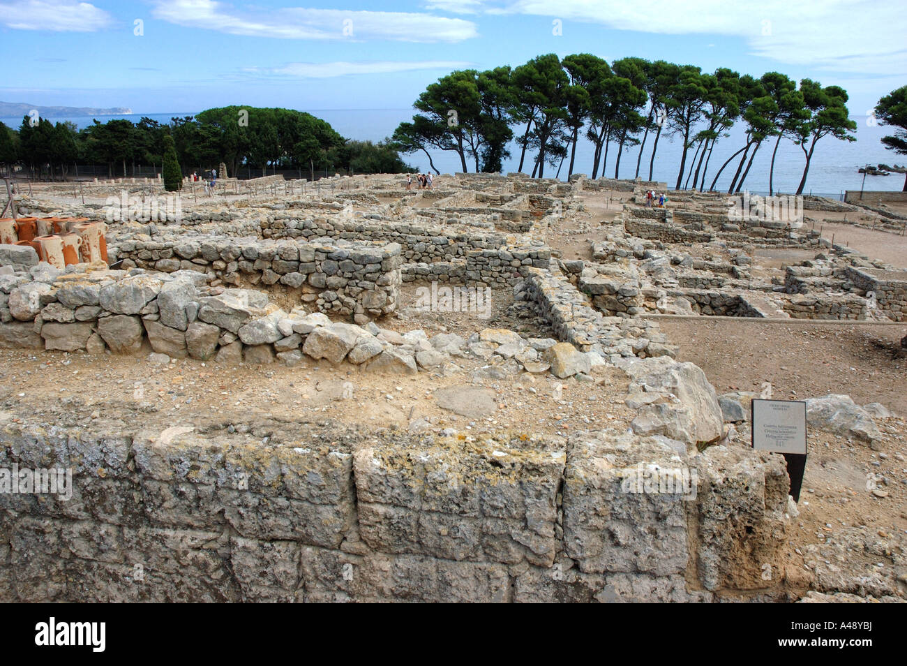 Panoramic view Ampurias ruinas de Empúries Empuries Girona Gerona ...