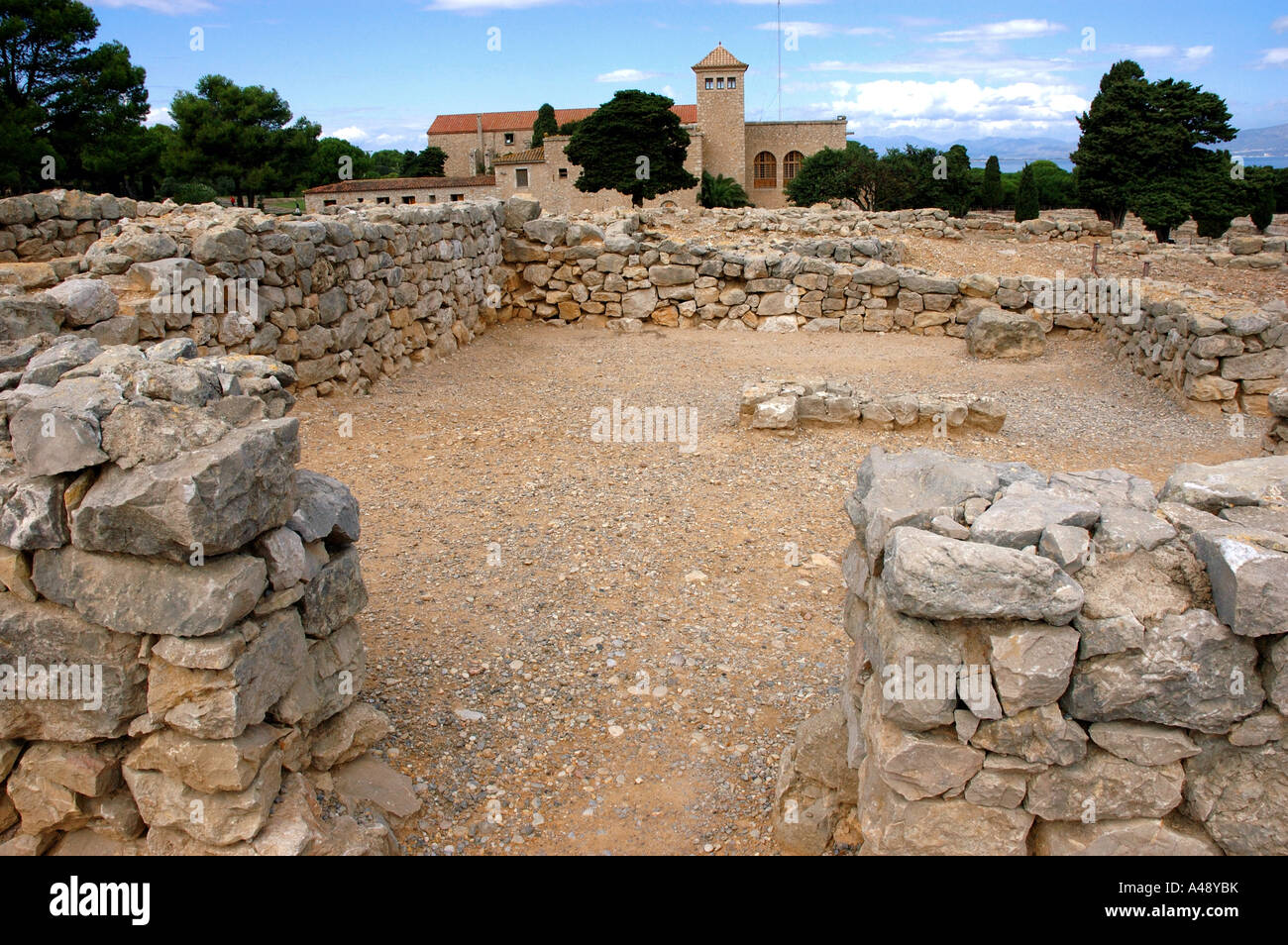 Panoramic view Ampurias ruinas de Empúries Empuries Girona Gerona ...