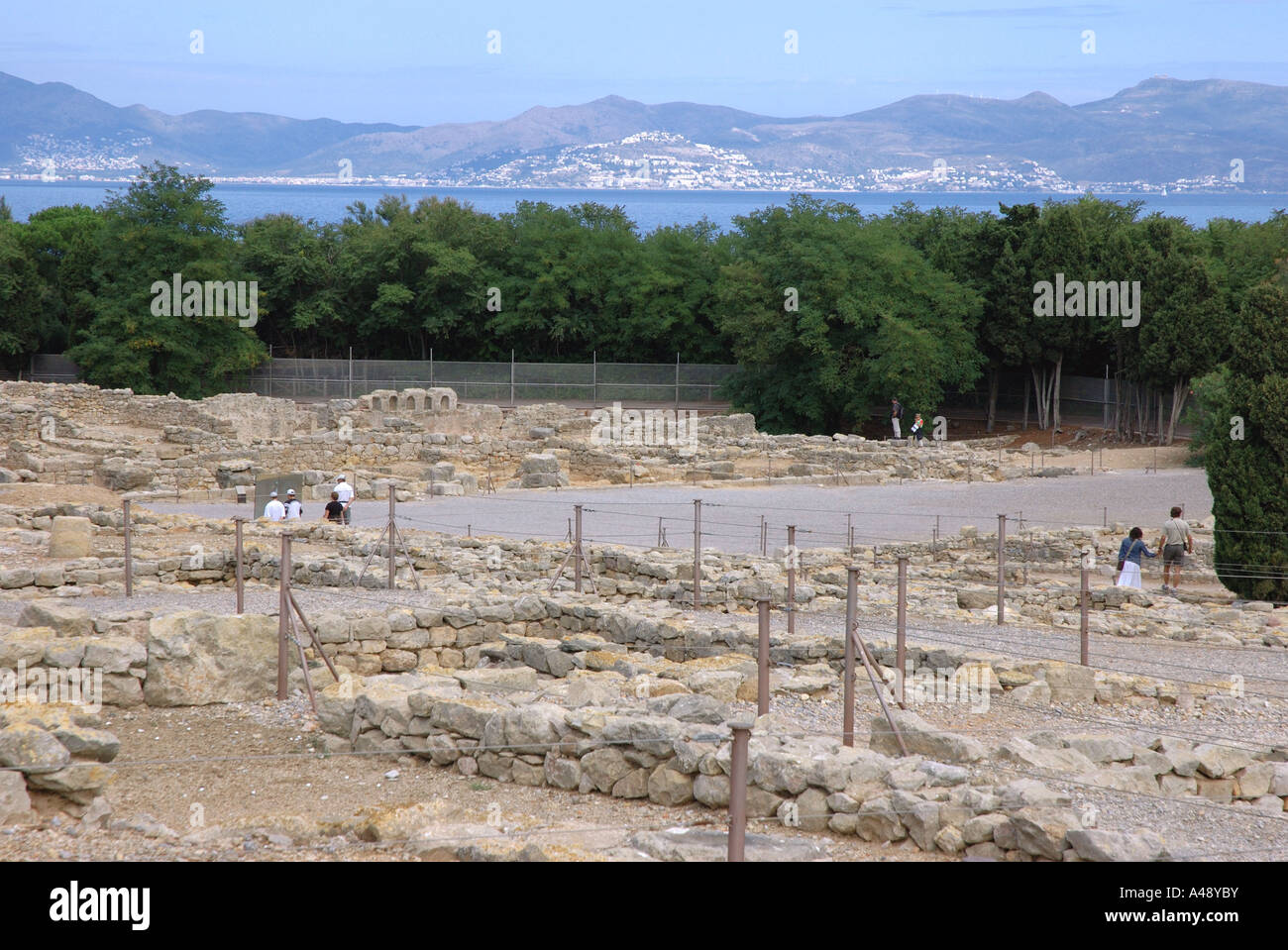 Panoramic view Ampurias ruinas de Empúries Empuries Girona Gerona ...