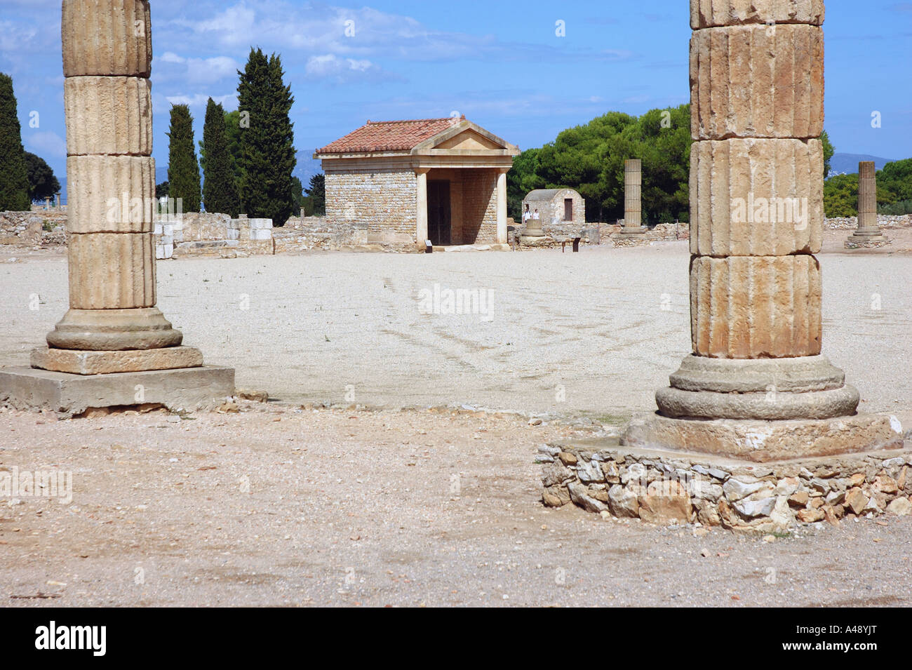 Panoramic view Ampurias ruinas de Empúries Empuries Girona Gerona ...