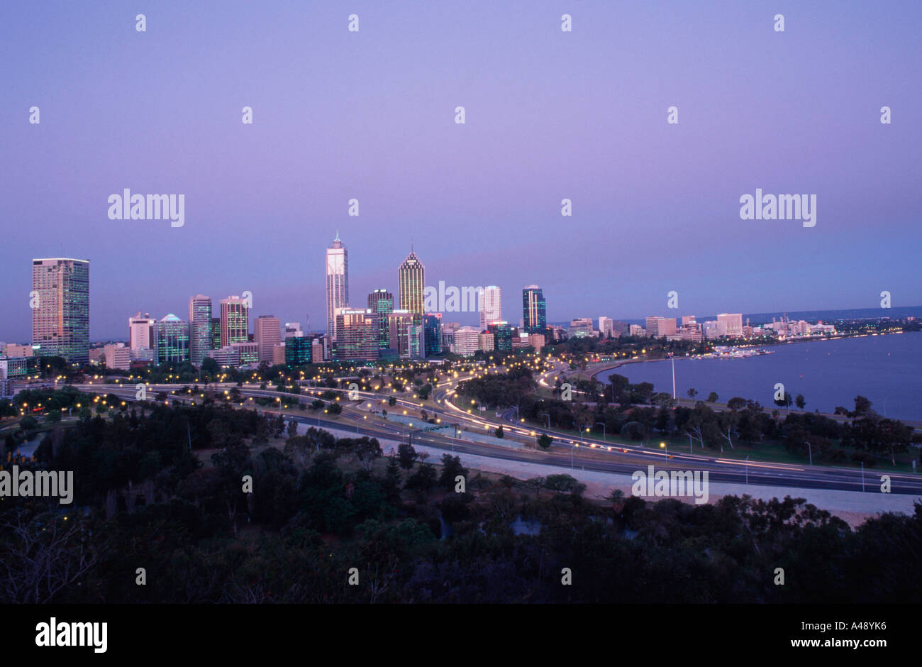 Skyline of Perth Stock Photo - Alamy