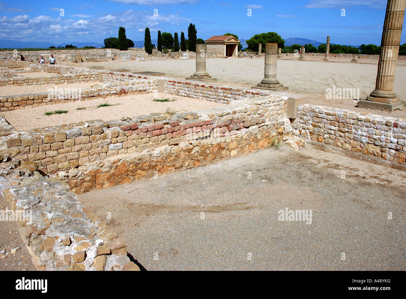 Panoramic view Ampurias ruinas de Empúries Empuries Girona Gerona ...