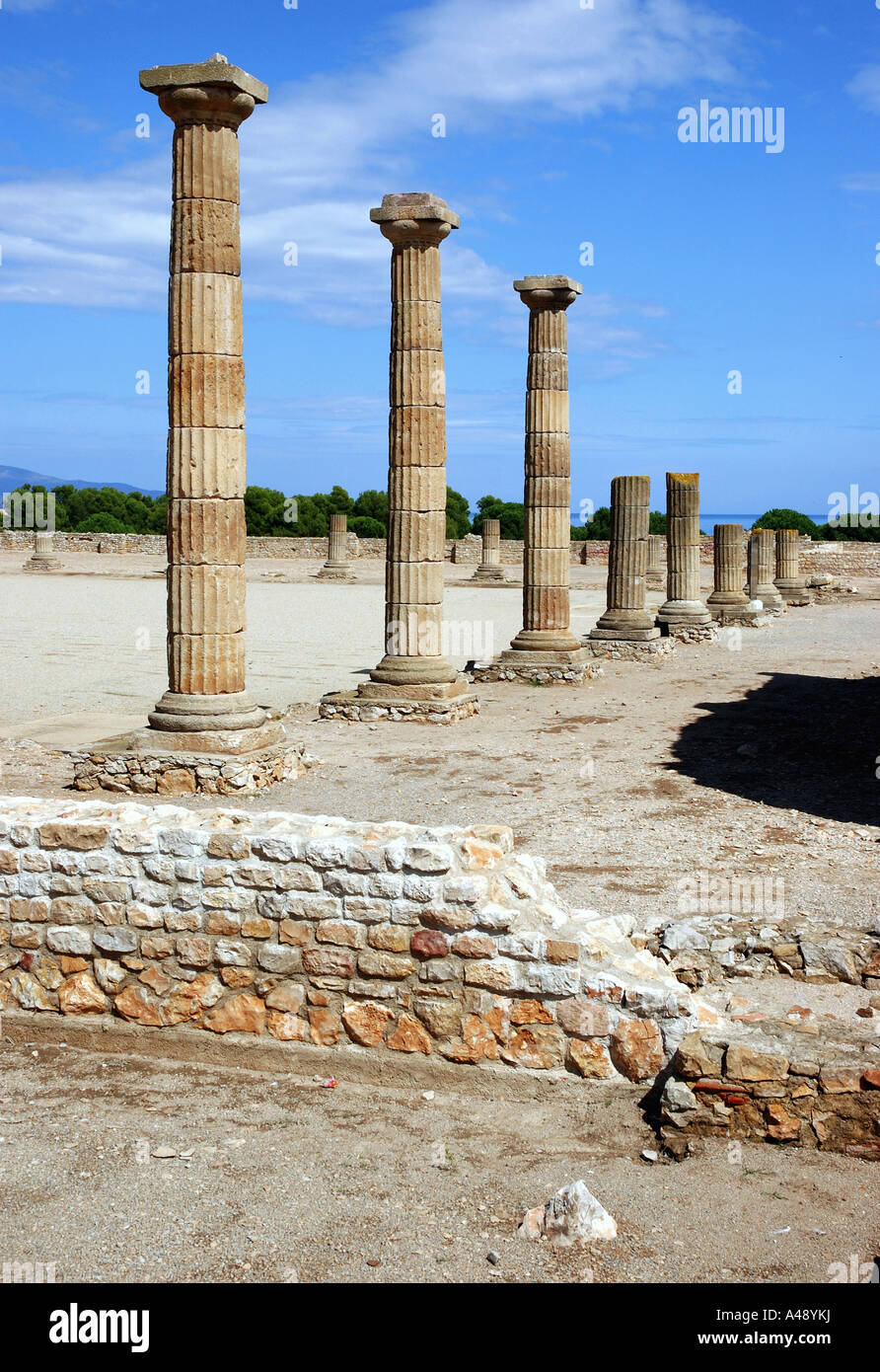 Panoramic view Ampurias ruinas de Empúries Empuries Girona Gerona ...