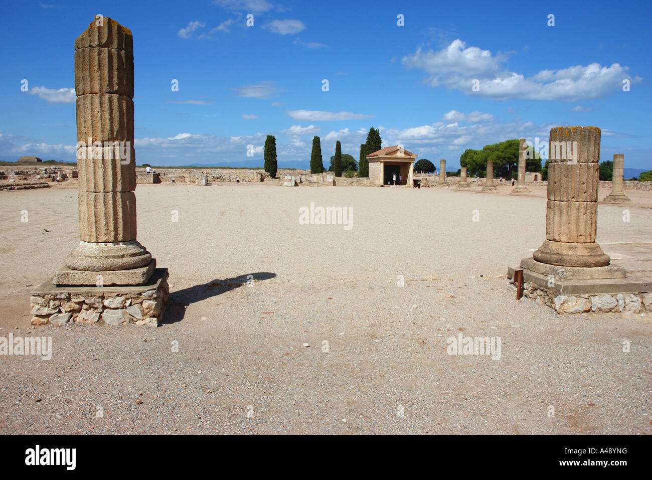 Panoramic view Ampurias ruinas de Empúries Empuries Girona Gerona ...