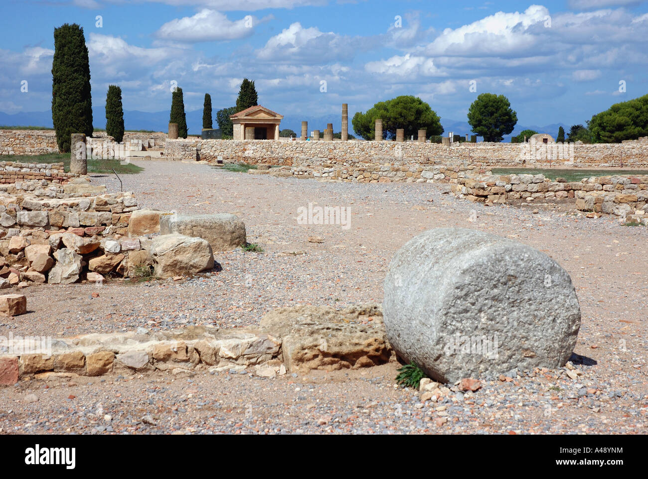 Panoramic view Ampurias ruinas de Empúries Empuries Girona Gerona ...