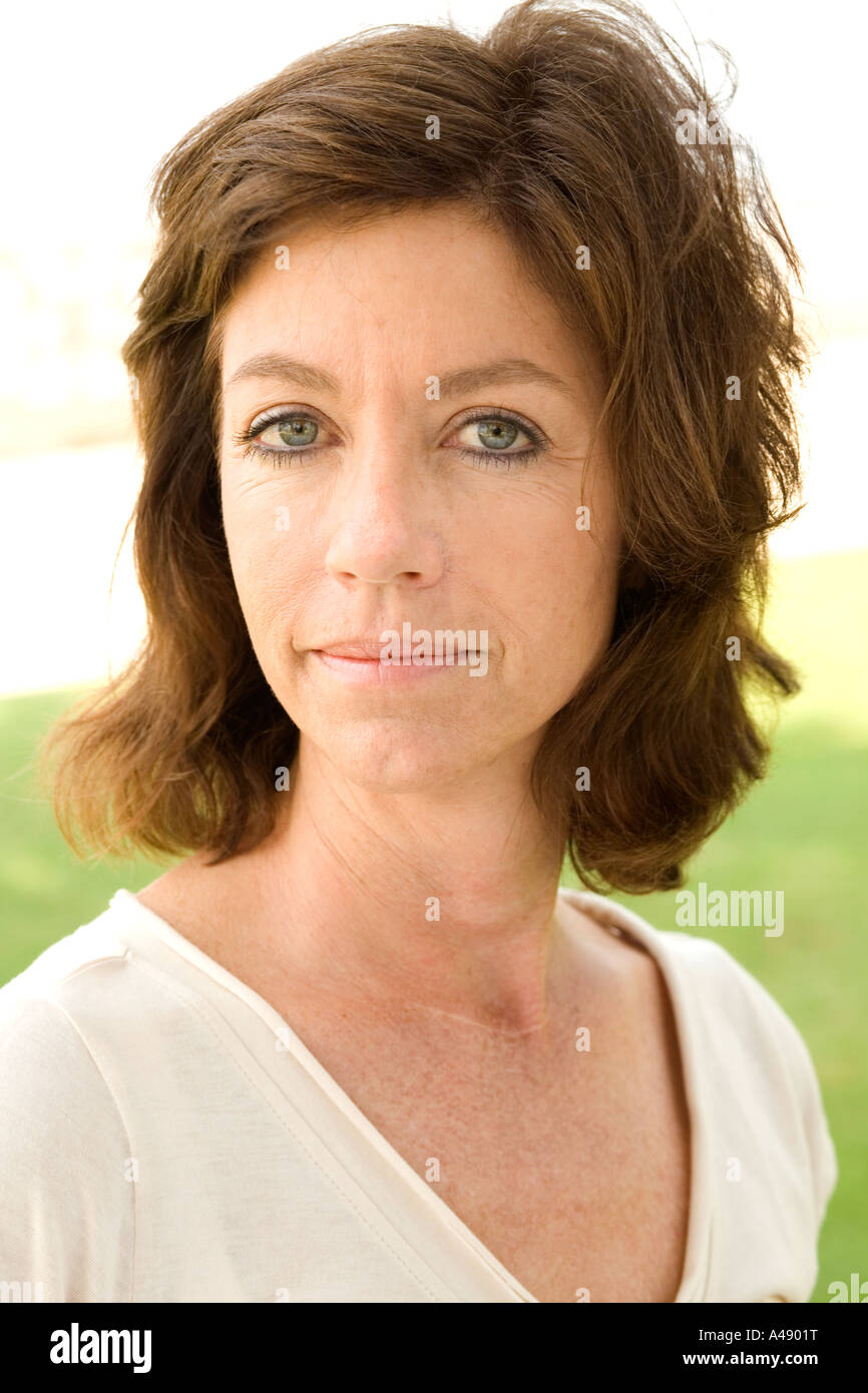Mature woman contemplating, portrait Stock Photo - Alamy