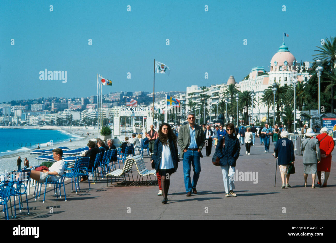 Seaside promenade / Nice Stock Photo - Alamy